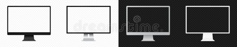 Modern Desktop Computer Monitor Mockup Stock Vector - Illustration of ... Modern Desktop Computer Monitor Mockup Stock Vector - Illustration of ...