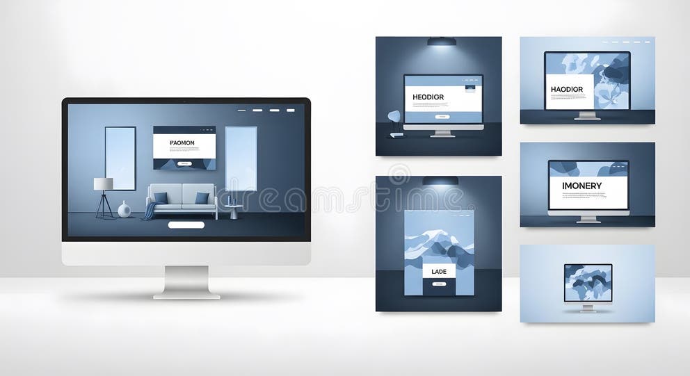 Modern Desktop Display Stock Illustrations – 97,268 Modern Desktop ...