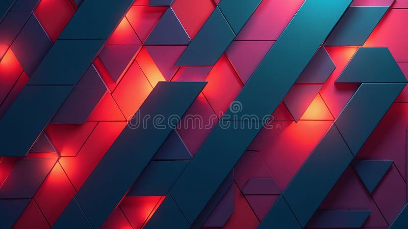 Modern Desktop Wallpaper with Repeating Geometric Shapes in Contrasting ...