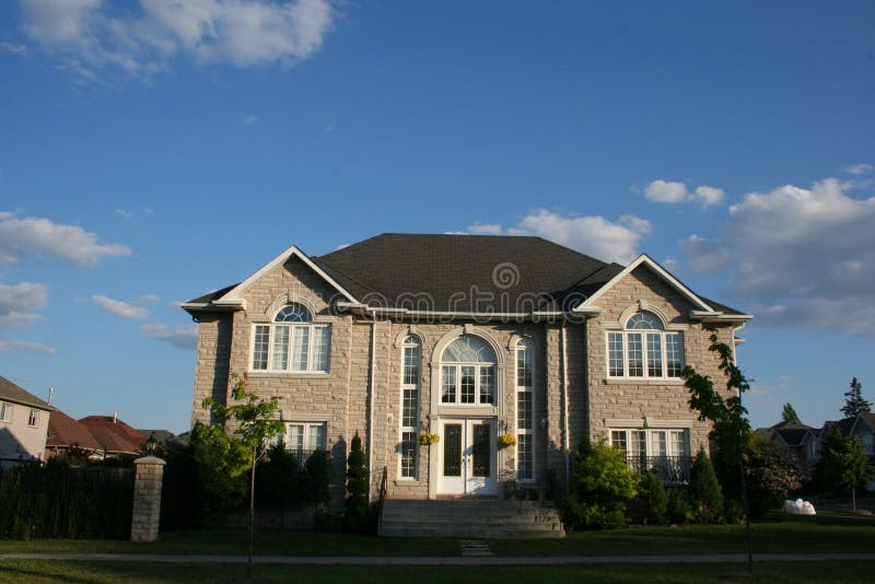 Modern detached house stock photo. Image of residence - 14798004