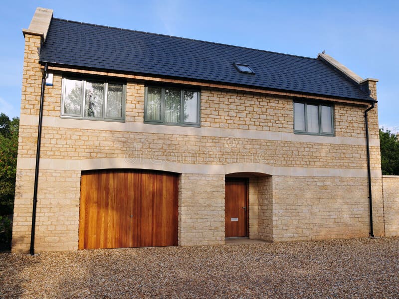 Modern Detached Family House Stock Photo - Image of cotswold, built ...