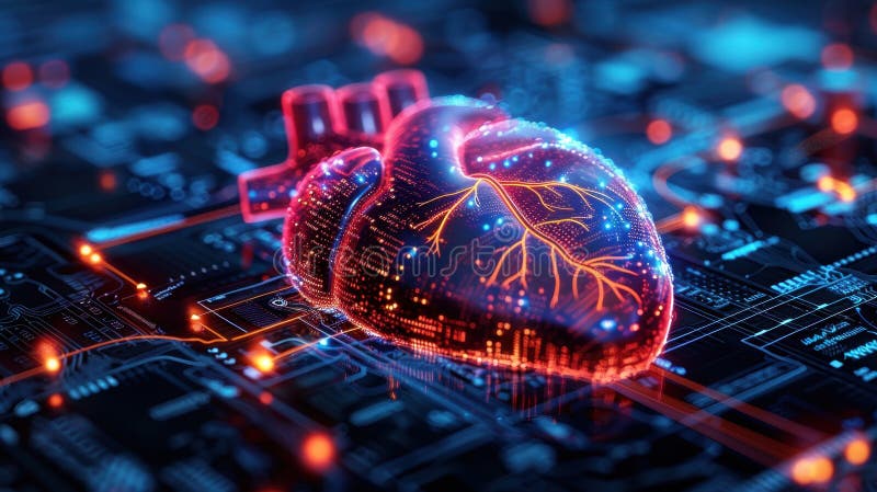 A Modern Device for Displaying Heart Rate. Illustration Stock Photo ...