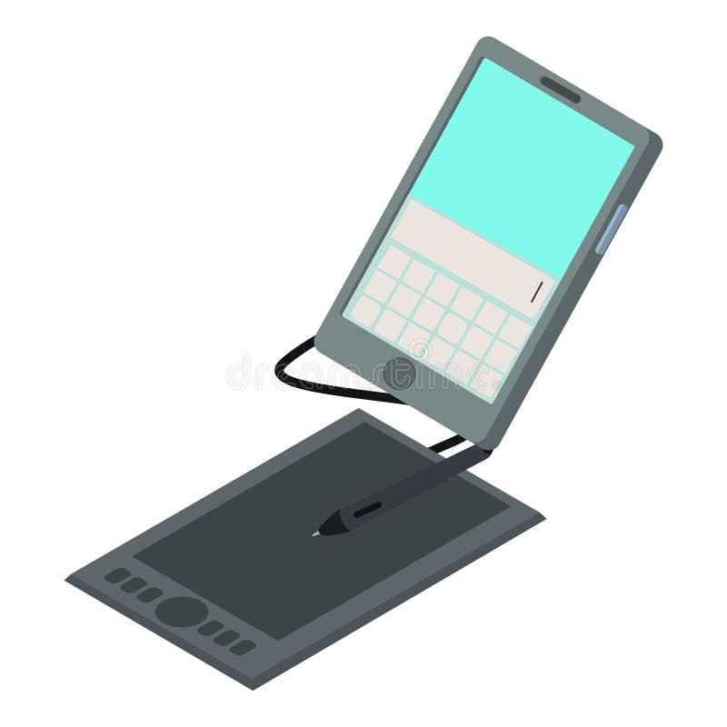 Modern Device Icon Isometric Vector. New Smartphone and Black Tablet ...