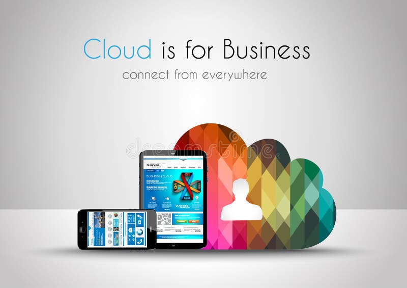 Modern devices mockups stock illustration. Illustration of mobile ...