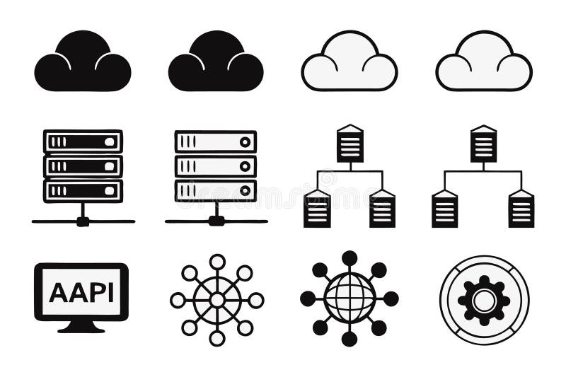 Modern Devices Technology Clipart Set for Designers Stock Illustration ...