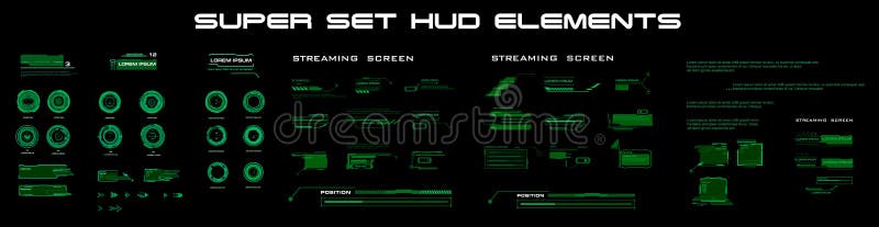 Modern Dialog HUD Interface Elements Super Set. Digital Dialing for ...