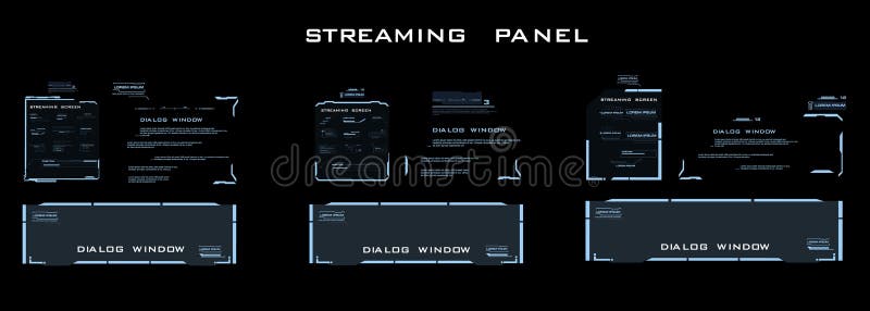 Modern Dialog HUD Interface. Streaming Panel. Streaming Screen Stock ...