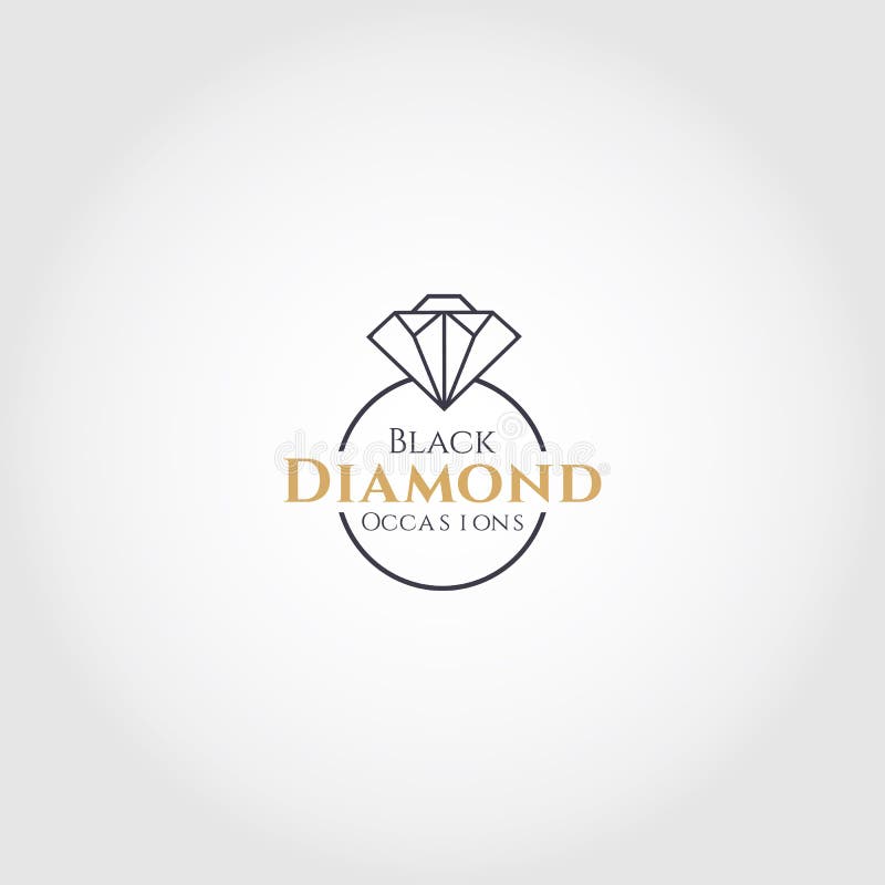 Modern Diamond Ring Vector Logo Design Idea Stock Vector - Illustration ...