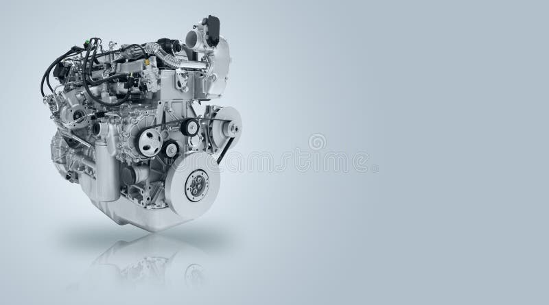Modern diesel engine stock image. Image of truck, steel - 239024001