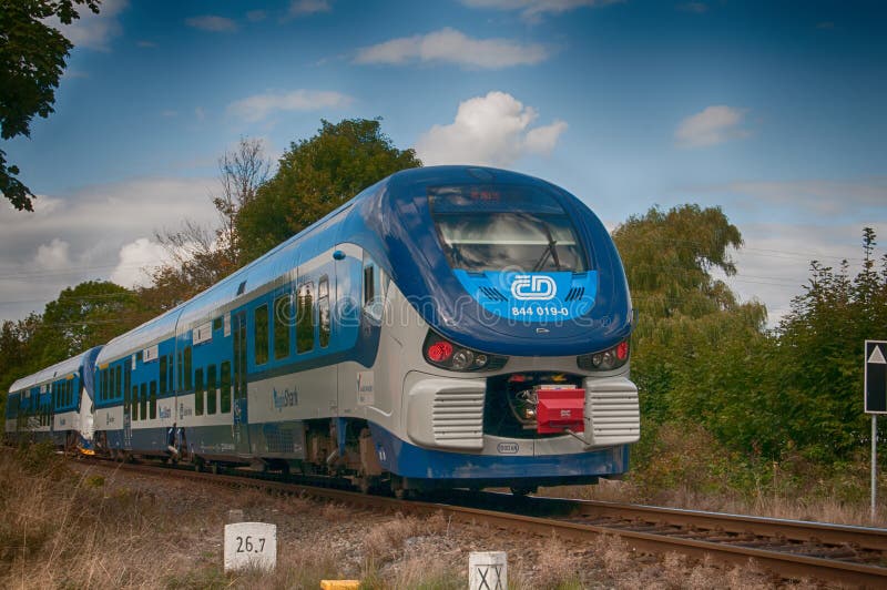 Modern Diesel Engine on the Railways Editorial Stock Photo - Image of ...