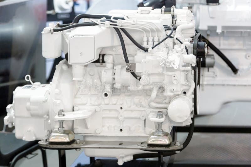 Modern Diesel Engine Used on Marine Industry Stock Image - Image of ...