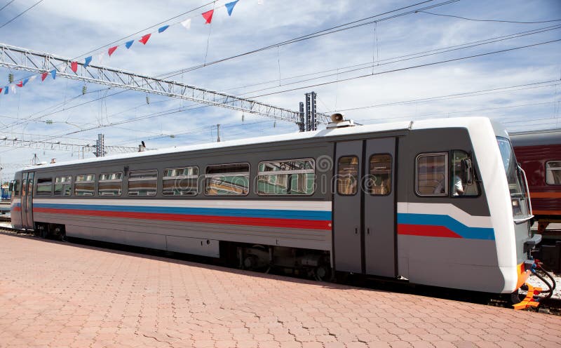 Modern diesel locomotive stock image. Image of diesel - 21837825