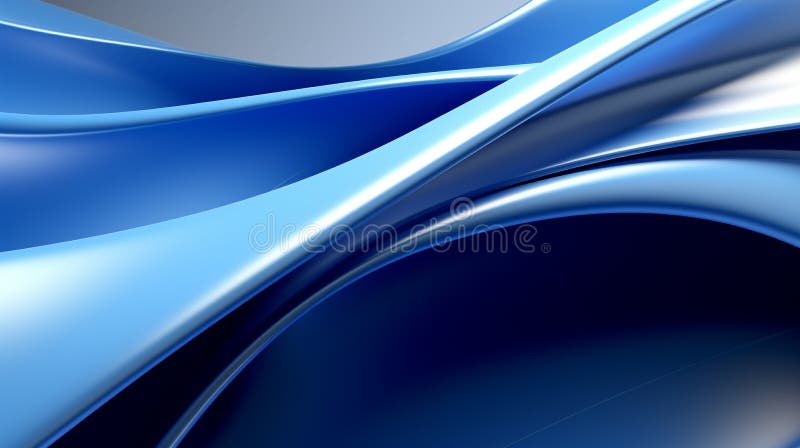 Modern Digital Abstract 3D Background, Blue and Silver Color. AI ...