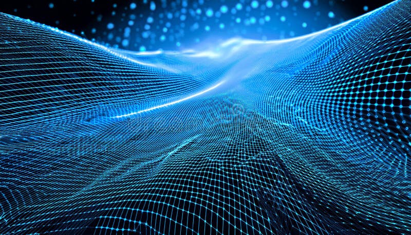 Modern Digital Abstract 3D Background of Blue Swirls, Good for Document ...