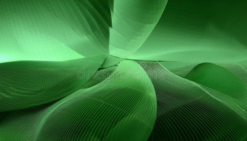 Modern Digital Abstract 3D Background of Green Swirls, Good for ...