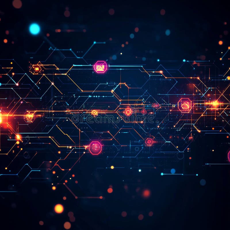 Modern Digital Abstract Representation Showcasing Technology and ...