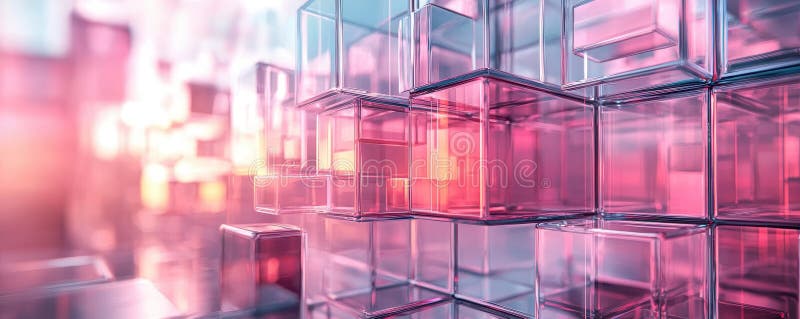 Modern Digital Art Close-up of Vibrant Geometric Structures in Urban ...