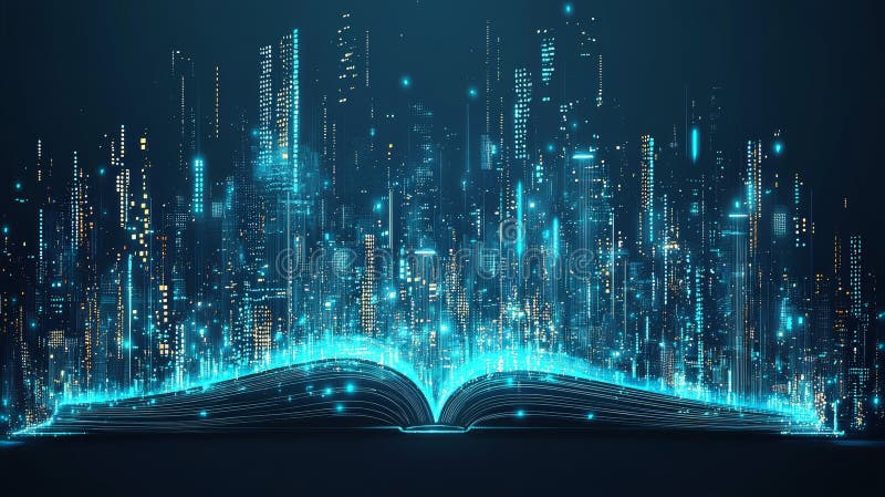 This is a Modern Digital Book with a Futuristic Feel. Stock Image Stock ...