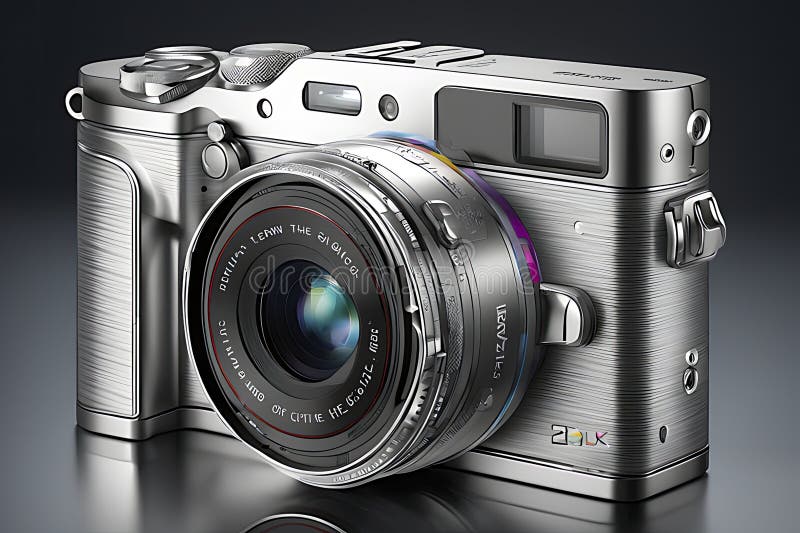 A modern digital camera stock illustration. Illustration of glasses ...