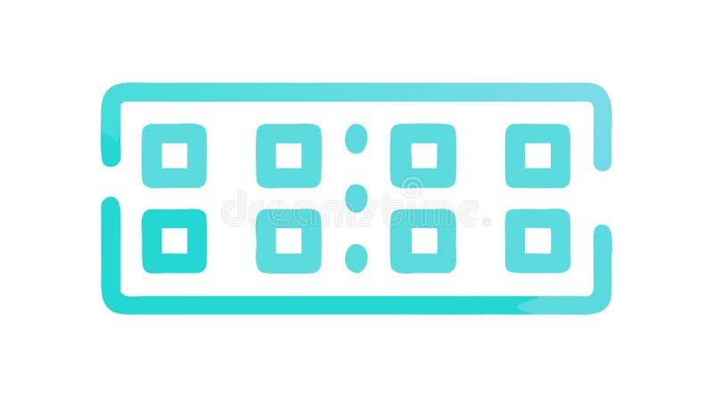 Modern Digital Clock Display Icon, Time Indicator, Vector Design ...
