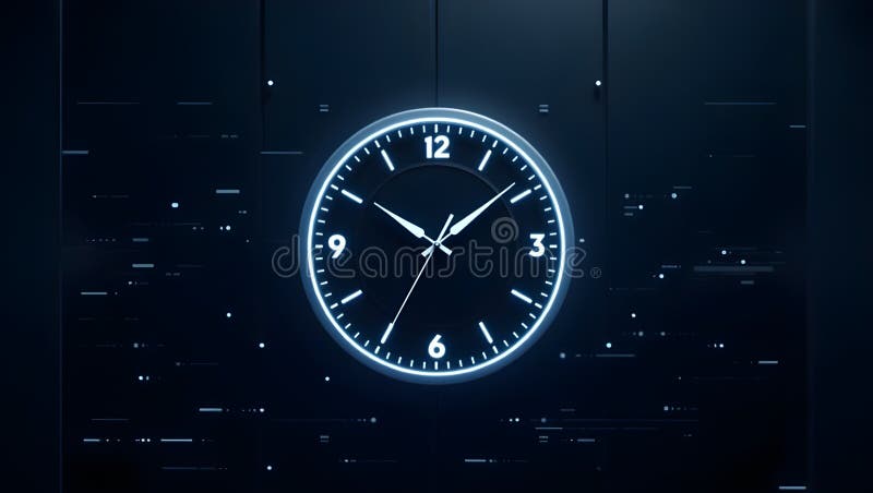Modern Digital Clock Interface with a Sharp and Bold Aesthetic Stock ...