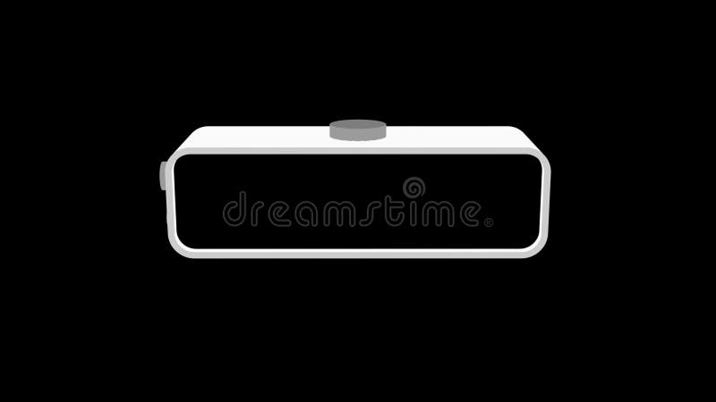 Digital Clock Displaying Changing Seasons on Black Background Stock ...