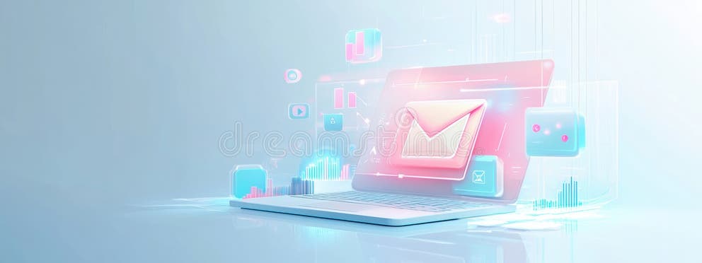 Modern Digital Communication Platform Showcases Email Interface on ...