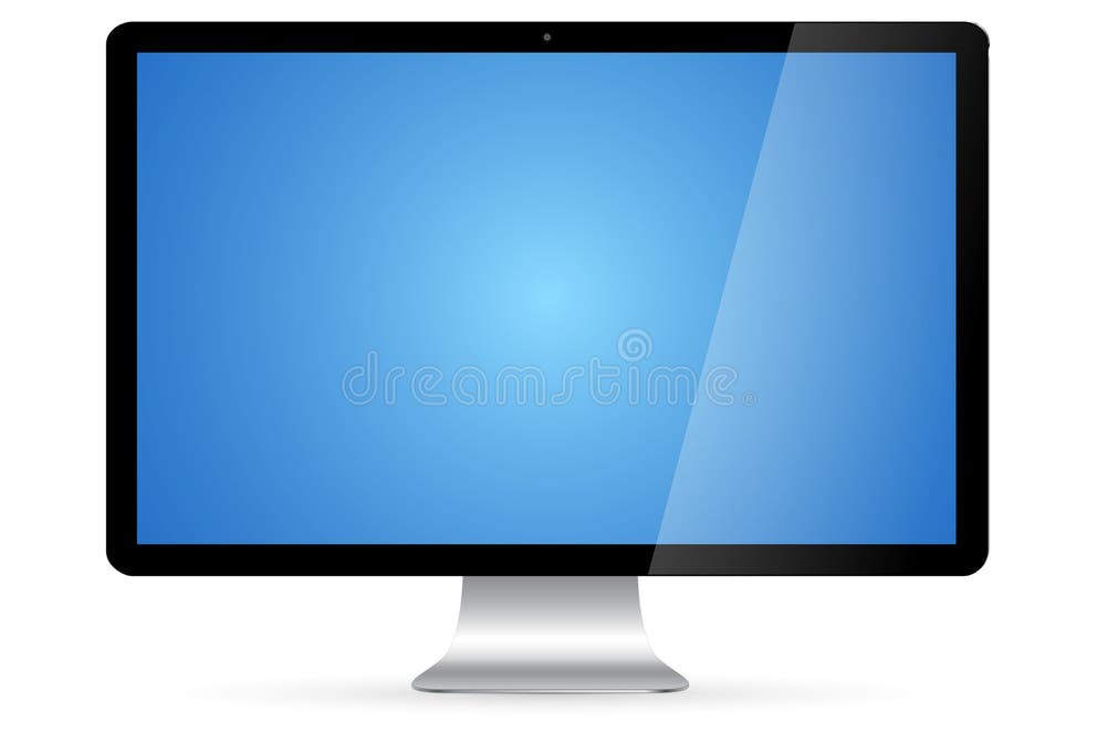 Modern digital computer stock illustration. Illustration of flat - 55475248