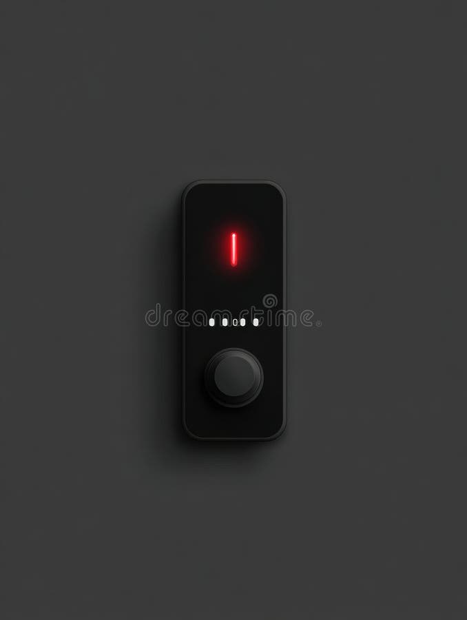 Modern Digital Control Panel Displaying a Red Indicator Light Alongside ...
