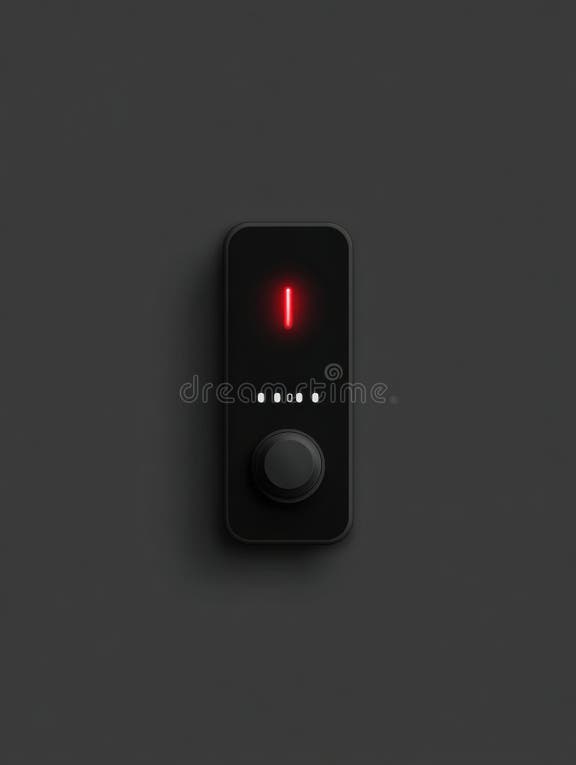 Modern Digital Control Panel Displaying a Red Indicator Light Alongside ...