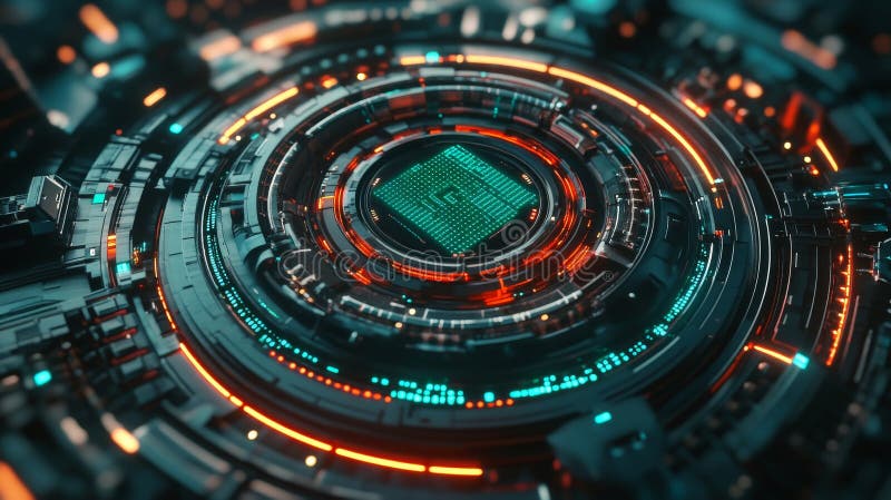 A Modern Digital Currency Design with Illuminated Green Motifs and ...