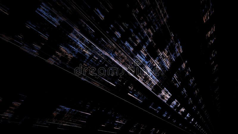 Modern Digital 3d Building of the City of the Future, Bright Glowing ...