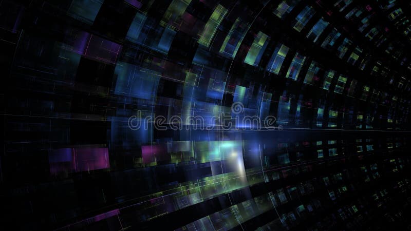 Modern Digital 3d Building of the City of the Future, Bright Glowing ...