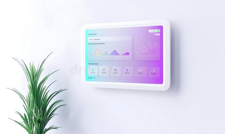 Modern Digital Dashboard Displaying Analytical Graphs and Data Stock ...