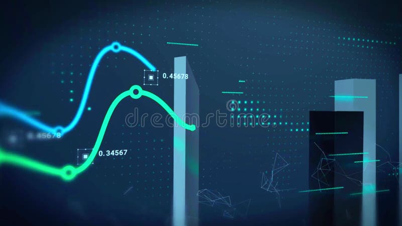 Blue Digital Interface Graphs Business and Sci-Fi Tech Visualizer for ...