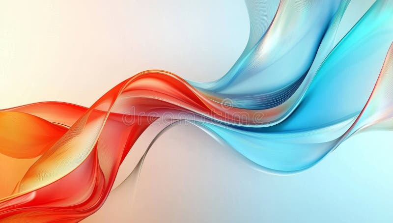 Modern Digital Designs with Dynamic Flowing Lines in Blue, Red, and ...