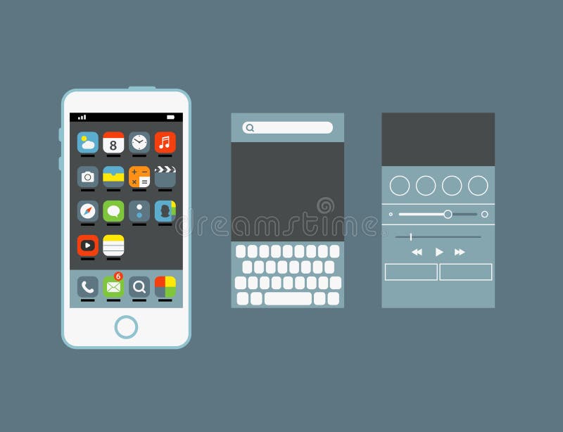 Modern Digital Device. Design Elements Stock Vector - Illustration of ...
