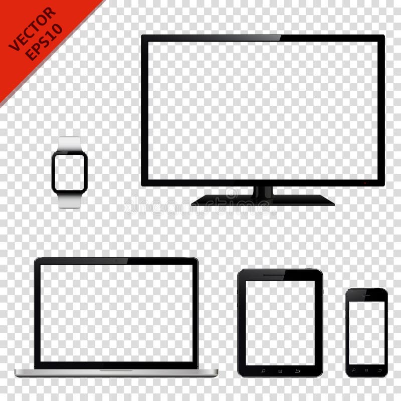 Electronic Devices Transparent Background Stock Illustrations – 884 ...