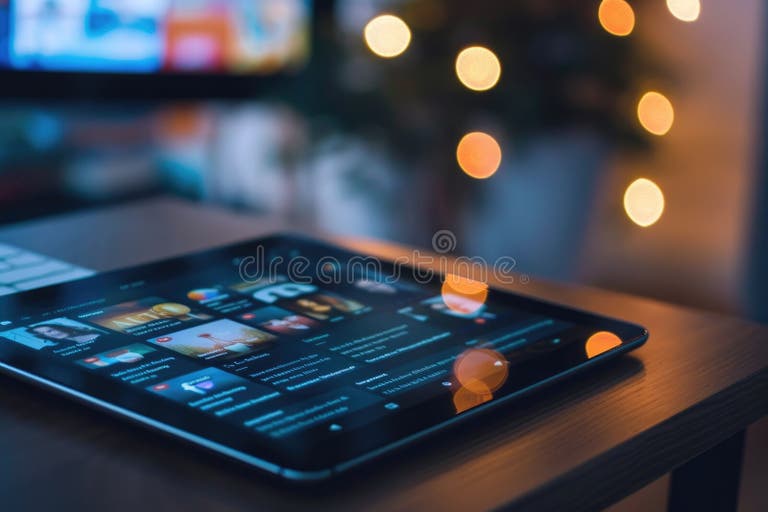 The Modern Digital Display Features Vibrant Holographic Elements and ...