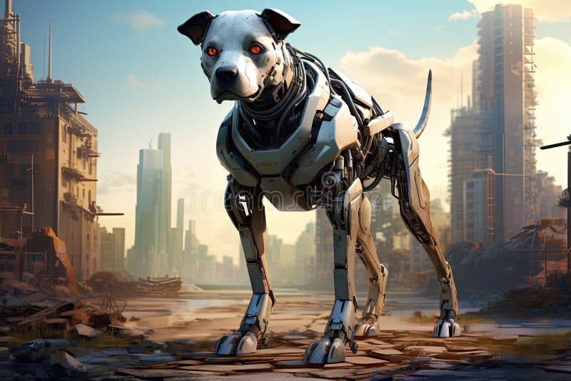 Modern Digital Dog Robot Pet Technology AI Generated Stock Illustration ...