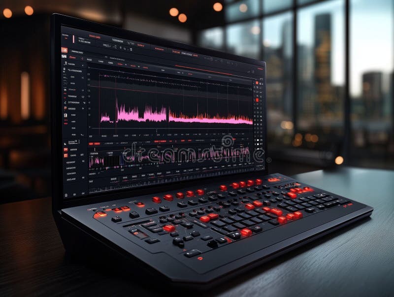 Modern Digital Editing Environment Stock Illustration - Illustration of ...