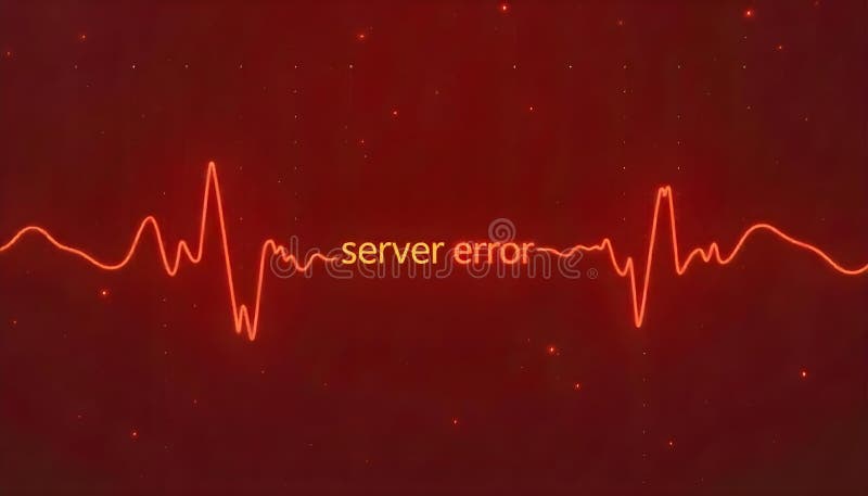A Modern Digital Graphic Featuring a Heartbeat Pattern. a Bold Server ...