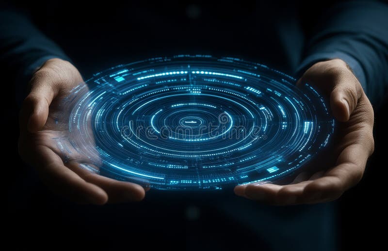 With Modern Digital Graphs and Numbers in Hand, a Businessman Holds ...