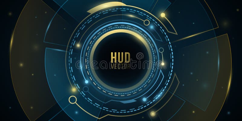 Modern Digital HUD GUI UI with Light Effects. Futuristic, Sci Fi User ...