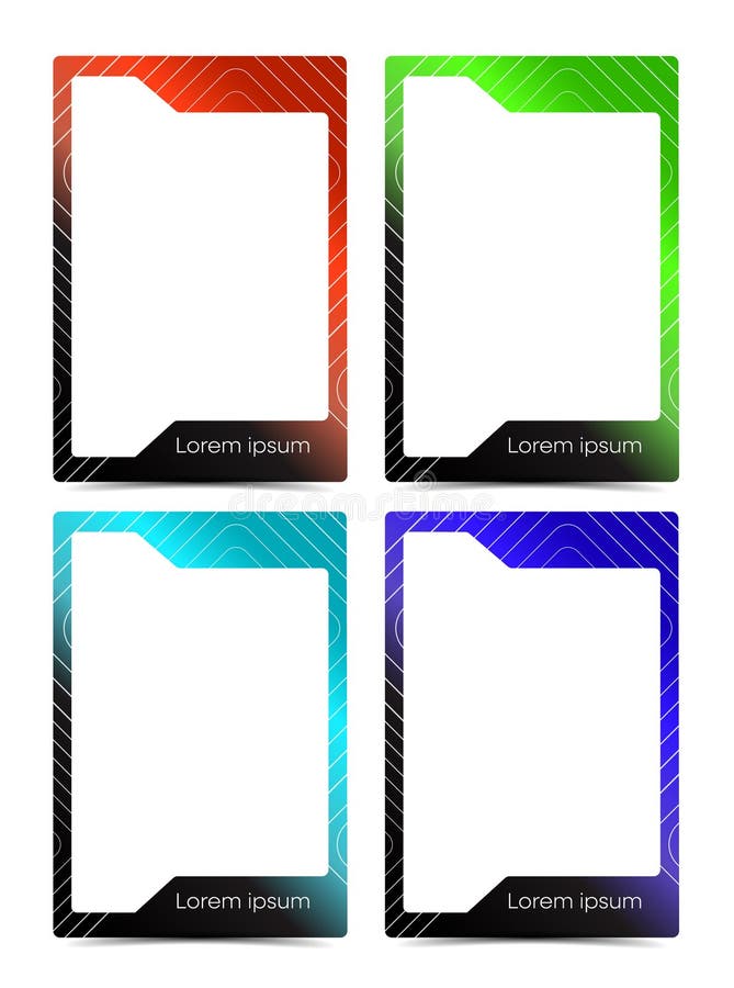 Identification Card Frame Template Design Stock Vector - Illustration ...