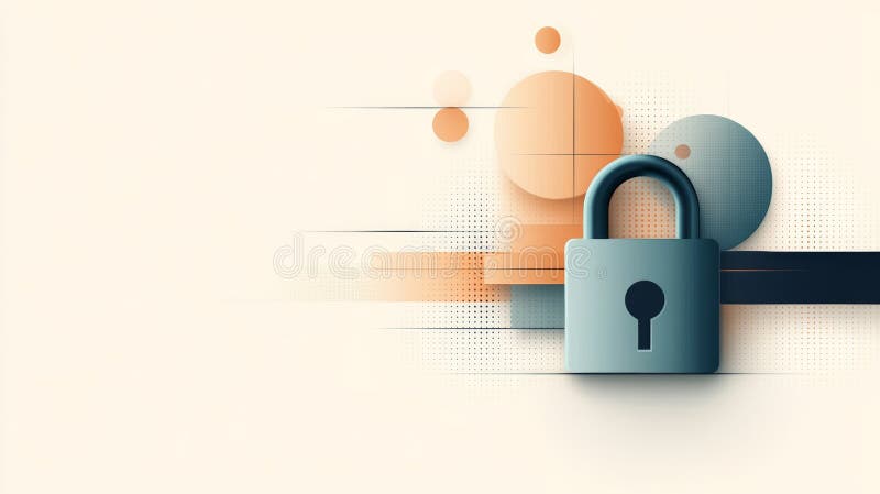 A Modern Digital Illustration of a Padlock Symbolizing Security and ...