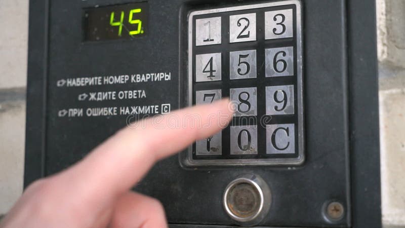 Modern Digital Intercom System Mounted Outdoors Stock Footage - Video ...