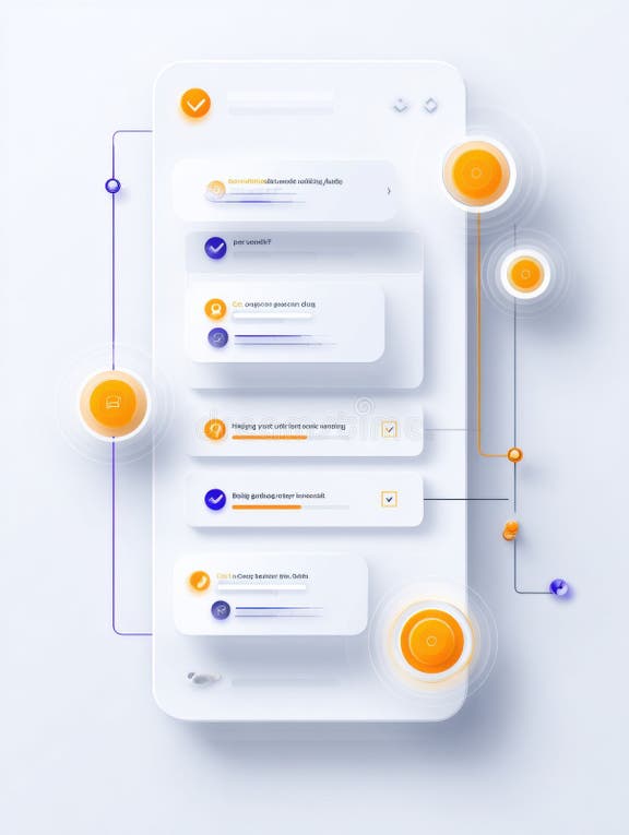 Modern Digital Interface Displaying Task Management Features with Notifications and Checkboxes ...