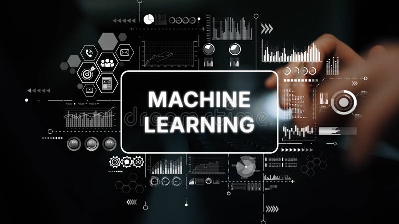 Modern Digital Interface Featuring Machine Learning Concept with Data ...