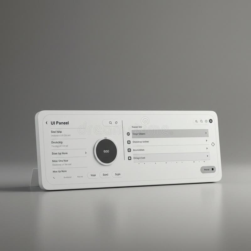 Modern Digital Interface on a Sleek, Minimalist Panel with Curved Edges ...